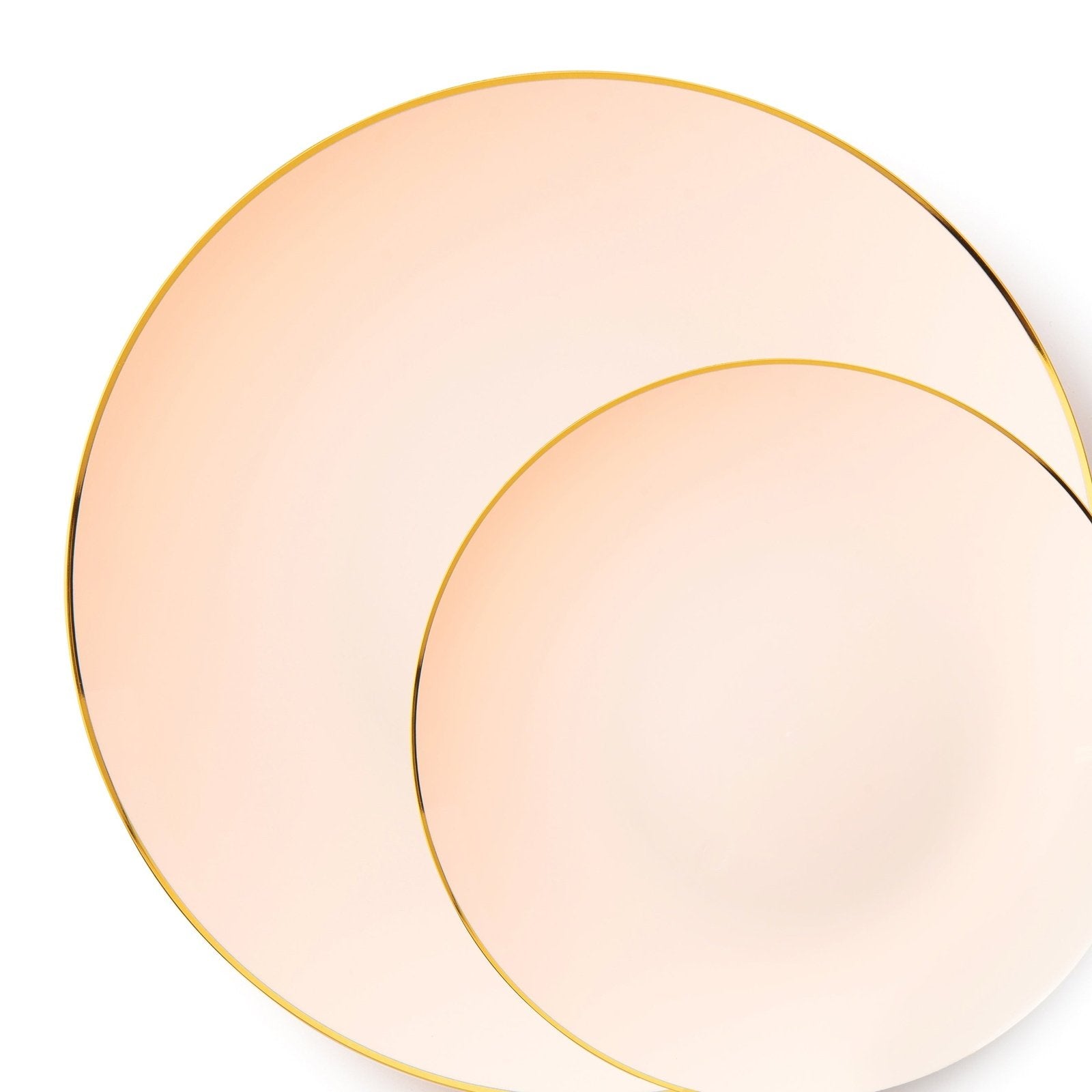 32 Pink & Gold Reusable Plastic Combo Plate - Classic